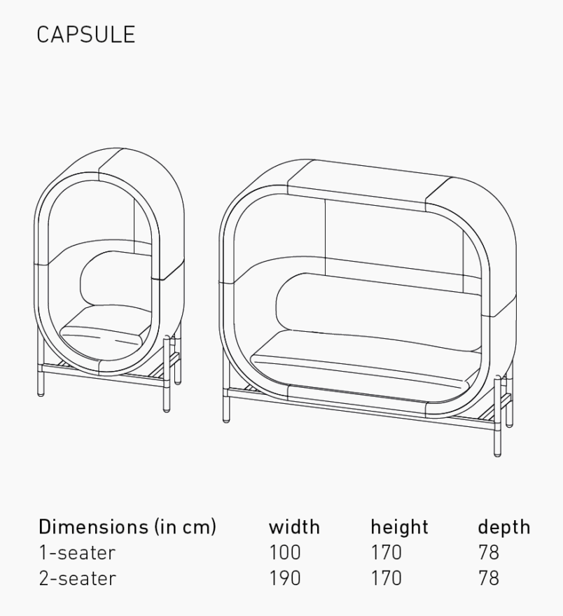 Capsule | oneseater and twoseater soft seating program from Casala