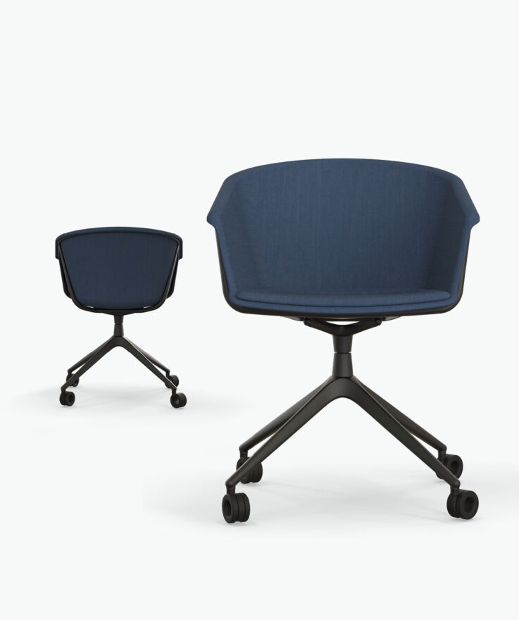 Omega I | chair with recycled felt shell by Casala
