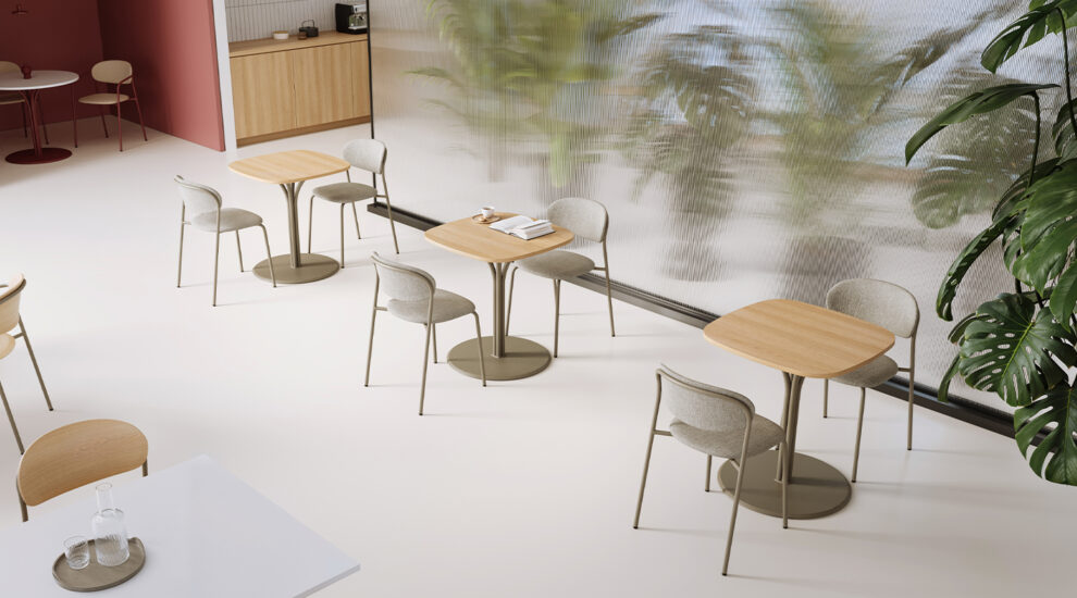 Senna table | Casala table programme, matching chair and barstool