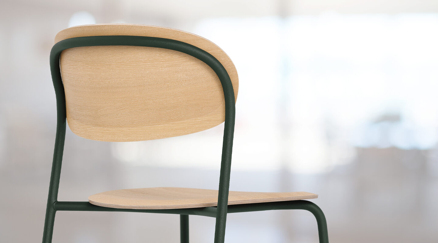 Senna chair | chair with blindly attached seat and back by Casala